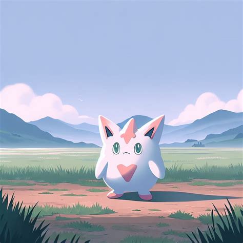 Togekiss Inspired By Pocket Monster Animation AI Art Generator Easy