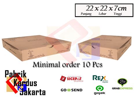 Kardus Makanan Cetak Uk 22x22x7 Cm BandarKardus Pabrik Kardus