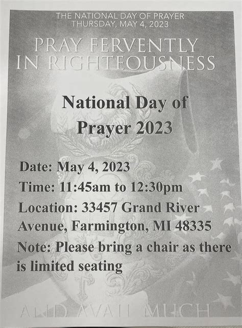 May 4 National Day Of Prayer Farmington MI Patch