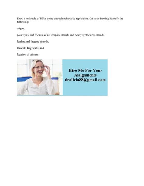 Draw A Molecule Of Dna Going Through Eukaryotic Replication On Your D Pdf