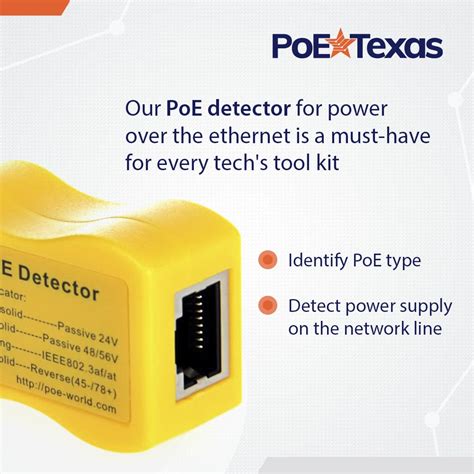 Poe Detector Poe World Ethernet Cable Detector Test Tool For Method And Approximate Voltage Of