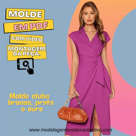 VS MOLDE EM PDF VESTIDO TRANSPASSADO MANGA JAPONESA VÍDE