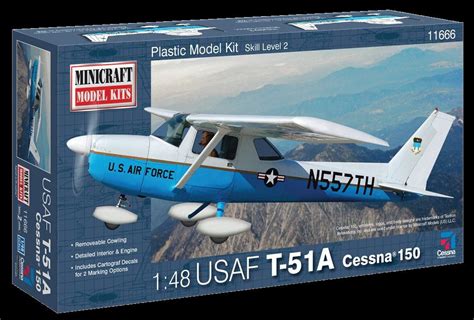 Minicraft Model Aircraft 1 48 T51a Cessna 150 Usaf Passenger Aircraft