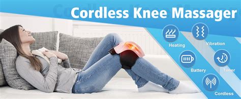 Heated Knee Massager Cordless 𝗜𝗻𝗳𝗿𝗮𝗿𝗲𝗱 Knee Massager With Heat And