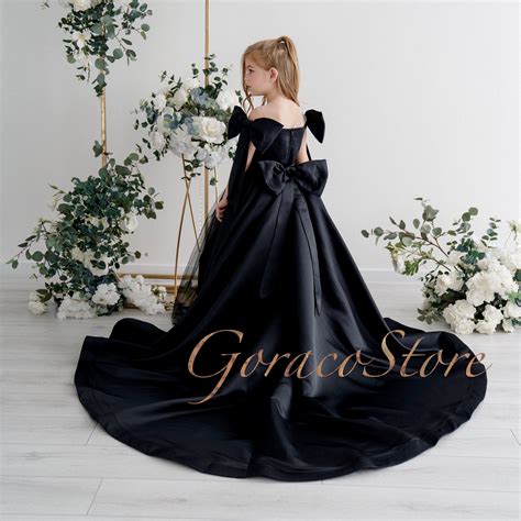 Girls Black Satin Dress Dresses Images 2025