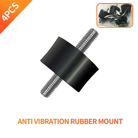 4pcs M8 Anti Vibration Male Rubber Mounts Car Boat Bobbin Damper Pump