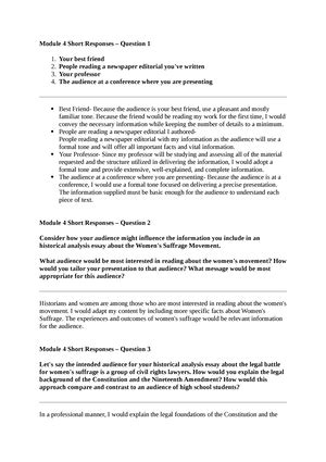Hannah Dutterer HIS 200 Applied History Mod 1 Short Response Module 1