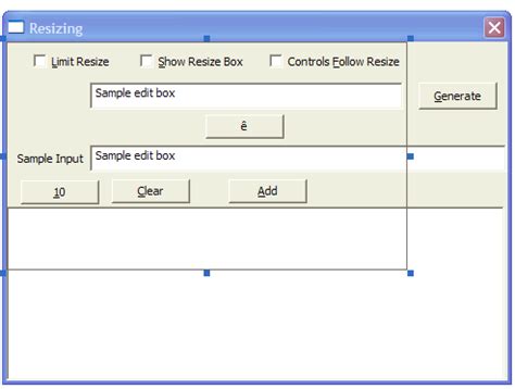 Limiting Window Resizing