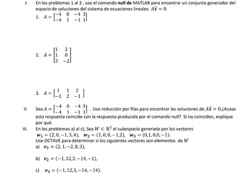 En Los Problemas Al Use El Comando Null De Chegg