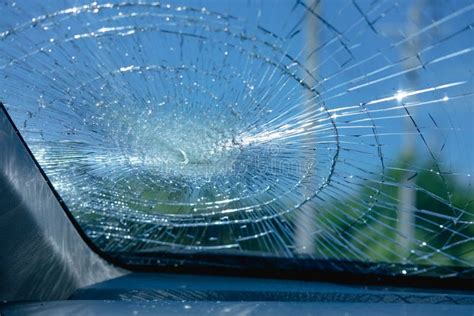 Car Accident Inside Car Front Glass Car Are Broken Image For C Stock