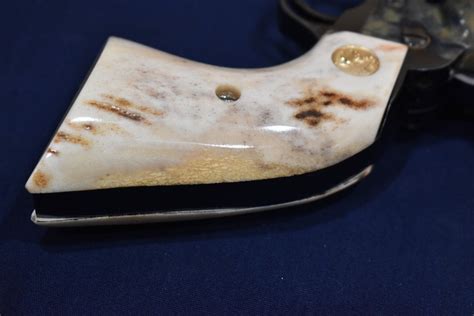 Colt Single Action Army Sambar Stag Grips Ebay
