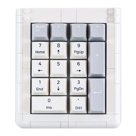 KBDcraft Addams brick-built numpad - Full Kit (White) - Micro Center