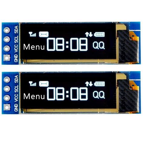 2pcs I2c Oled Display Module 091 Inch I2c Ssd1306 Oled Display Module