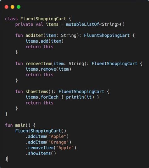 Narendra Nath Chatterjee On Linkedin Kotlintitbit What Is The Fluent Interface Pattern The