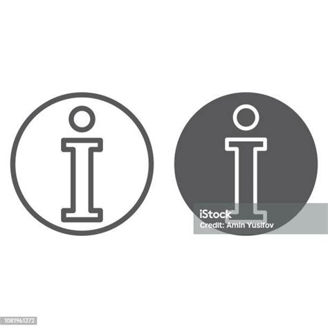 情報ラインとグリフ アイコンヘルプし通知情報記号ベクトル グラフィックス白い背景の上の線形パターン Guiのベクターアート素材や画像を多数