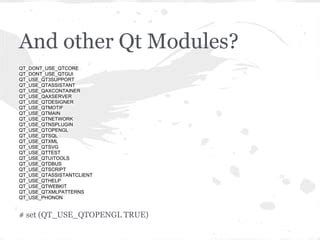 Basicsof C Make And Git For A Hello Qt Application Ppt
