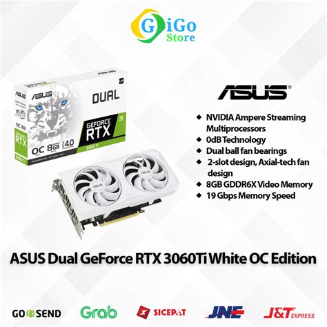 Jual Vga Card Asus Dual Geforce Rtx Ti White Oc Edition Gb Gddr X Pc Shopee Indonesia