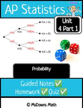 AP Statistics Unit Part Probability By MsDowns Math TPT