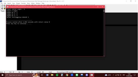 program yang mencari nilai tertinggi dengan menggunakan array aisyah