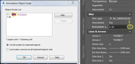 annotative dimensions have same properties but shows different