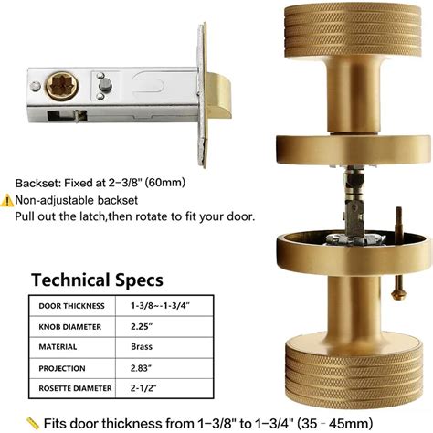 Knurled Door Knobs 9911 Solid Brass Door Knobs