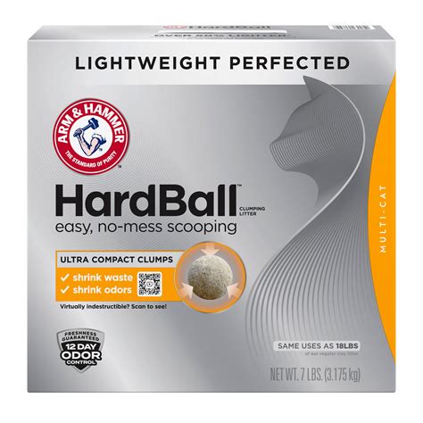 Arm Hammer Hardball Lightweight Cat Litter Clumping No Mess