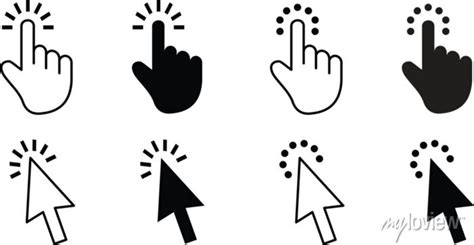 Mouse Click Cursor Set Hand Cursor Click Icon Mouse Pointer Posters