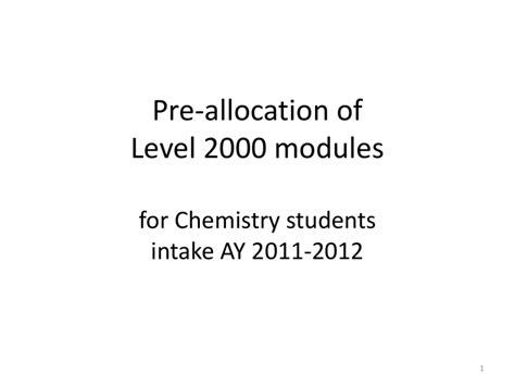 Pre Allocation Of CM2191 And CM2192