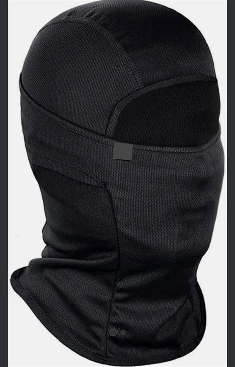 Red Dot Balaclava Bike Riding Face Mask Black Polypack Size Free