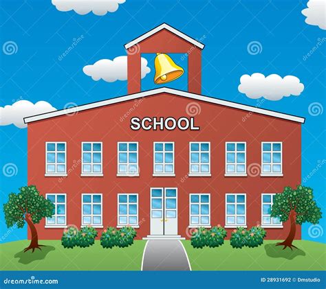 Vector School House Stock Vector Illustration Of Flowers 28931692