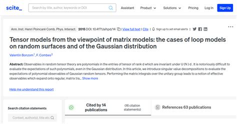 Tensor Models From The Viewpoint Of Matrix Models The Cases Of Loop Models On Random Surfaces