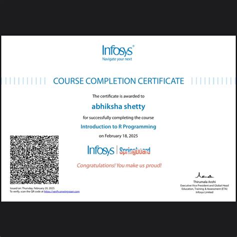 Infosyspringboard Rprogramming Coding Learning Abhiksha S