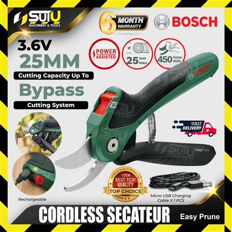 BOSCH EasyPrune 3.6V Cordless Secateur (06008B2140) Kuala Lumpur (KL ...
