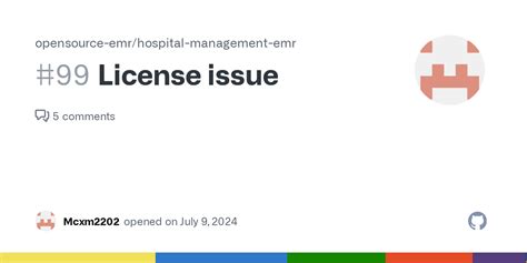 License Issue Issue Opensource Emr Hospital Management Emr Github