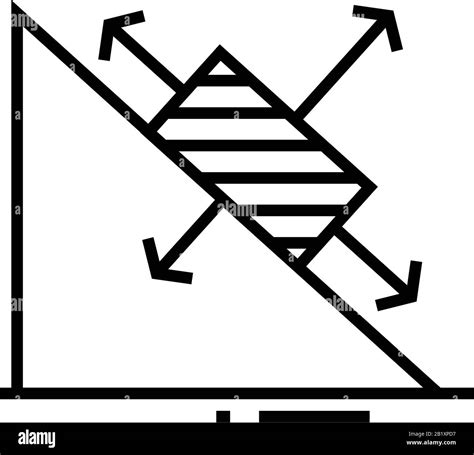 maths chart line icon concept sign outline vector illustration