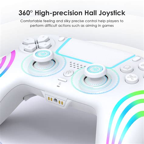 Rgb Led Wireless Controller For Ps4 Pc 6colors Game Controller