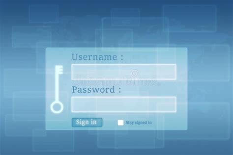 Screen Interface Login And Password With Futuristic Security System