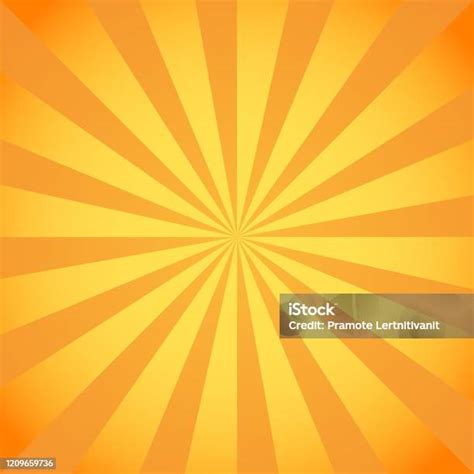 노란색 광선 포스터입니다 선버스트 플레어 빔이 있는 주황색및 연한 주황색 추상텍스처 복고풍 예술 디자인 밝은 패턴을 밝게 빛납니다 서커스 오락 행사에 대한 스톡 벡터 아트
