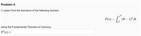 Solved Point Find The Derivative Of The Following Chegg