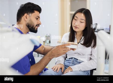 Tooth Teeth Tone Palette Confident Bearded Male Cosmetologist