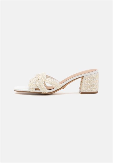 Aldo Heeled Mules White Uk