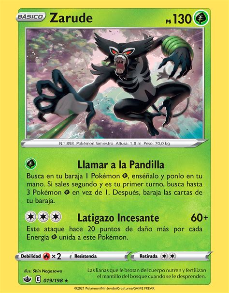 Zarude 019198 Reinado Escalofriante Trading Card Game Pokémon