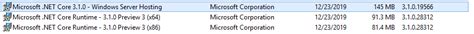 installing asp core hosting bundle 3 1 0 crashes 32 bit application