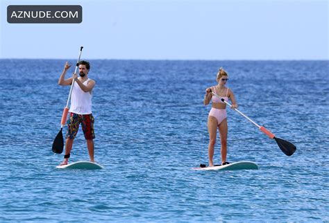 Pixie Geldof Sexy Paddle Boarding At The Beach In Barbados Aznude