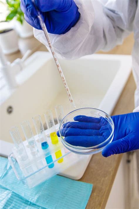 Tap Water Samples For Analysis Selective Focus Stock Image Image Of Exam Holding 361553857