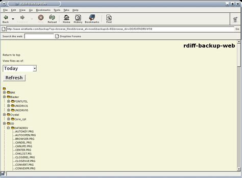 rdiff backup web a web gui for rdiff backup
