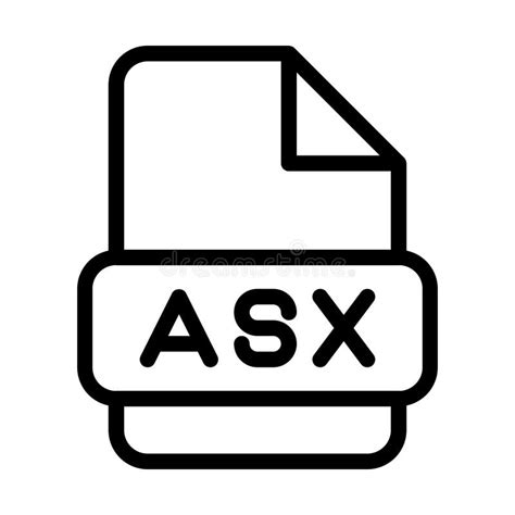 Asx File Icon Type Files Sign Outline Symbol Design Icons Format Type Data Stock Illustration