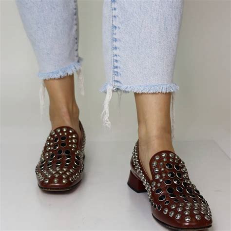 Mocassins Prada En Cuir Marron