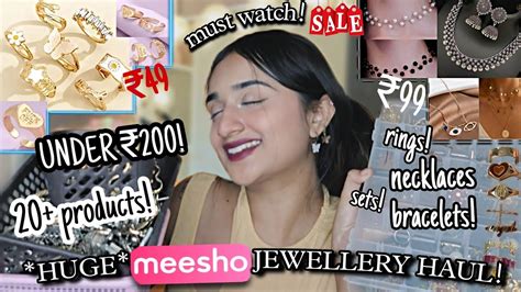 Huge MEESHO Jewellery Haul Under Rs 200 Best Trendy Meesho