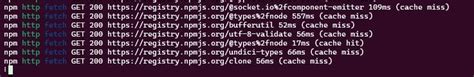 npm install optional dependency hanging on ws2l works second time